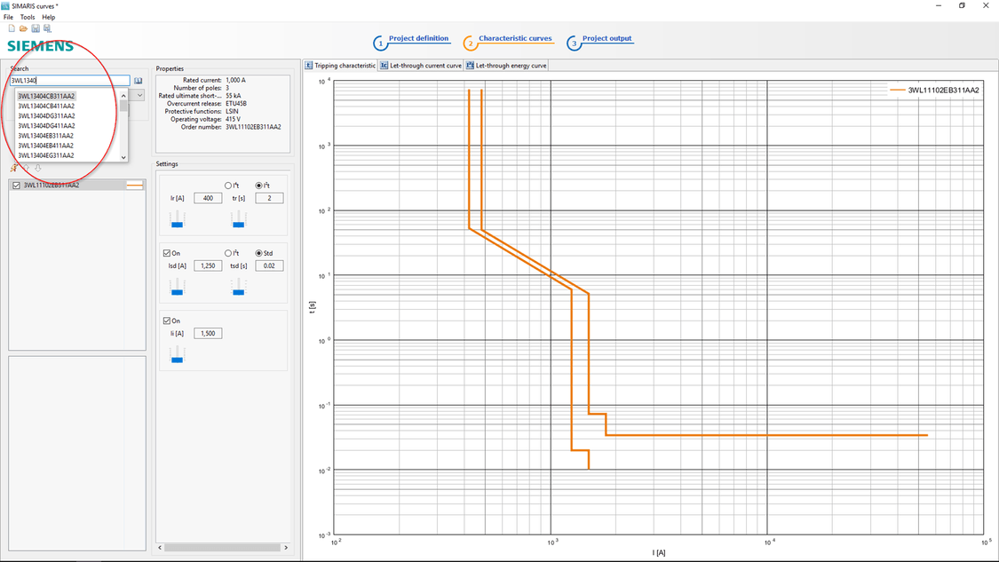 SIMARIS curves | Electrical Planning Software – SIMARIS | Siemens Global