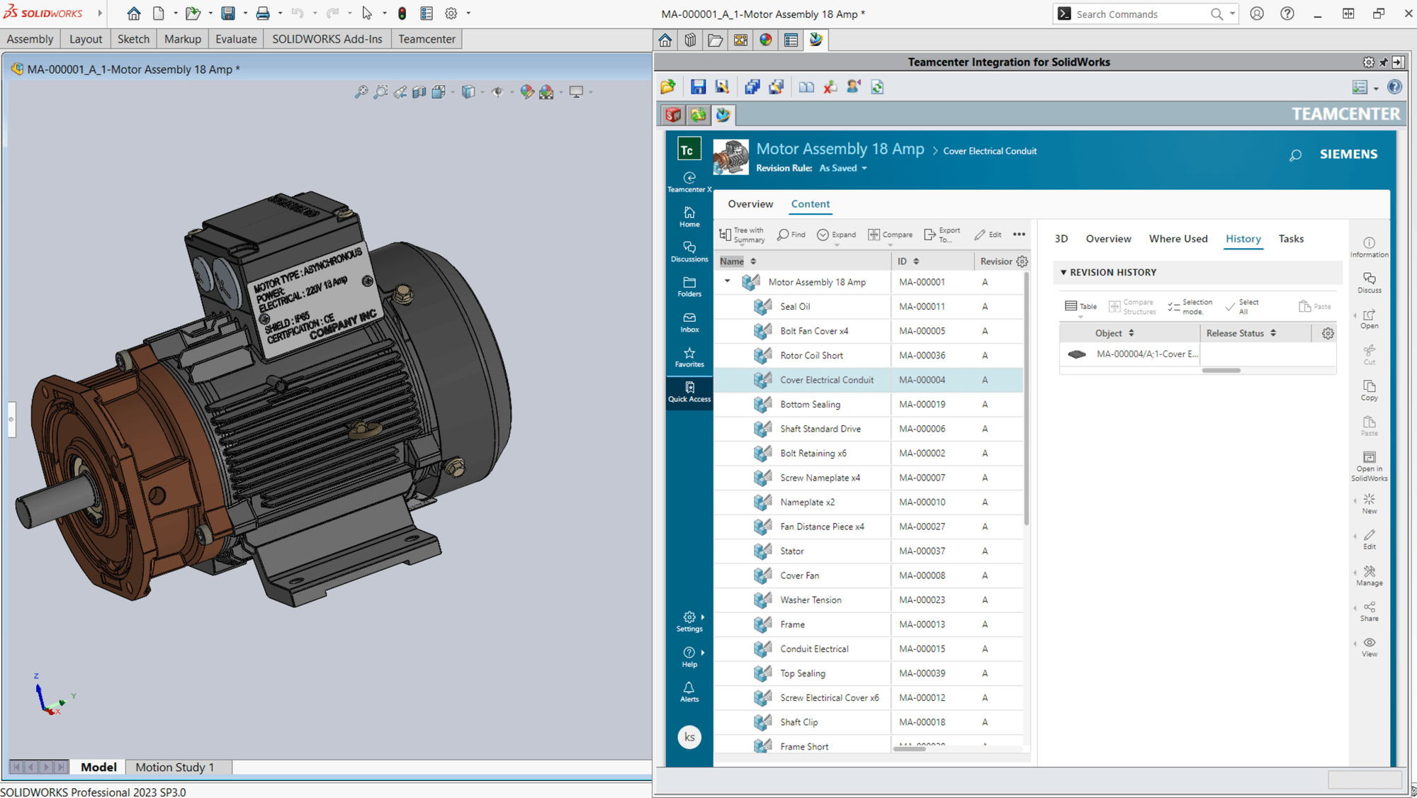 Teamcenter X Essentials Integration for SolidWorks - Siemens Xcelerator Global