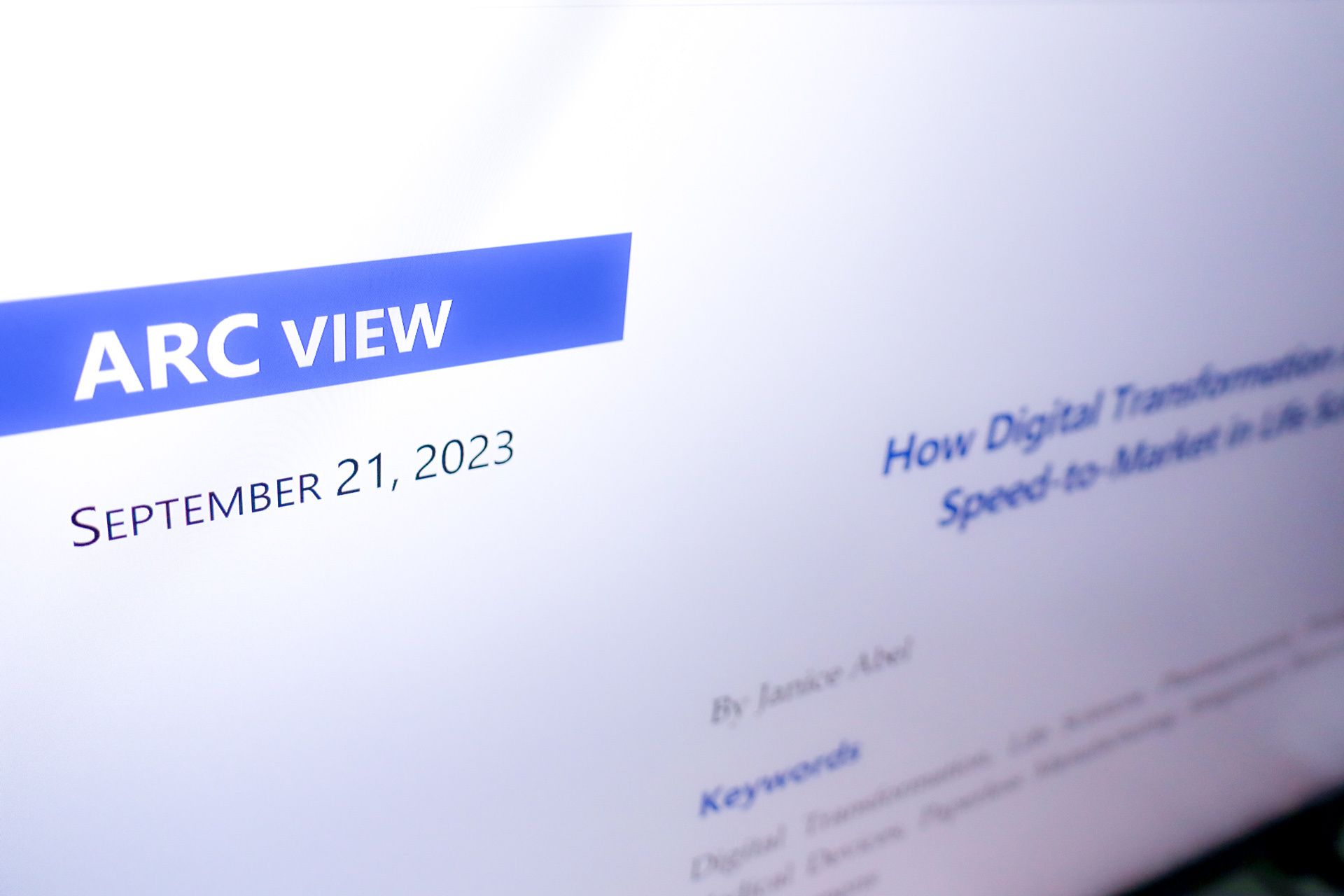 ARC view paper: Digital transformation in Life Sciences - Siemens ...